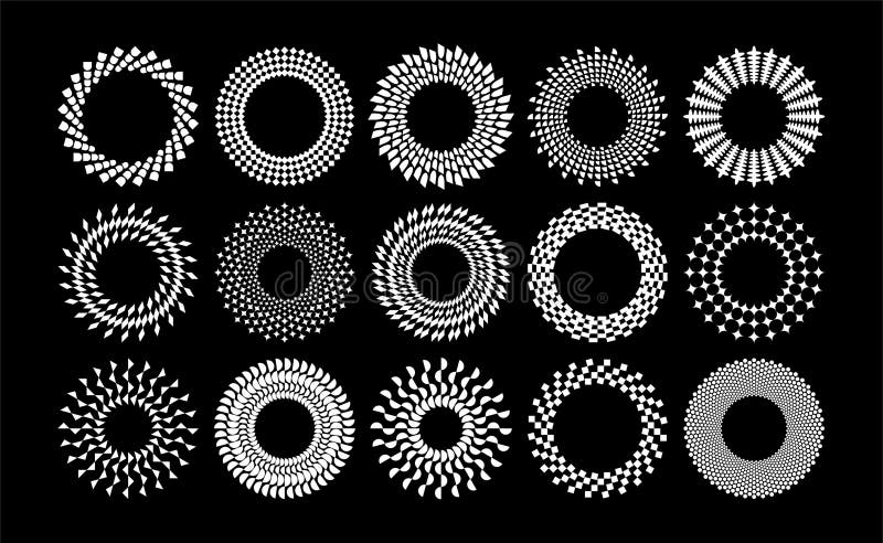 Fancy Abstract Element Circle Frame Logo Bundle. Elegant Circle Border ...