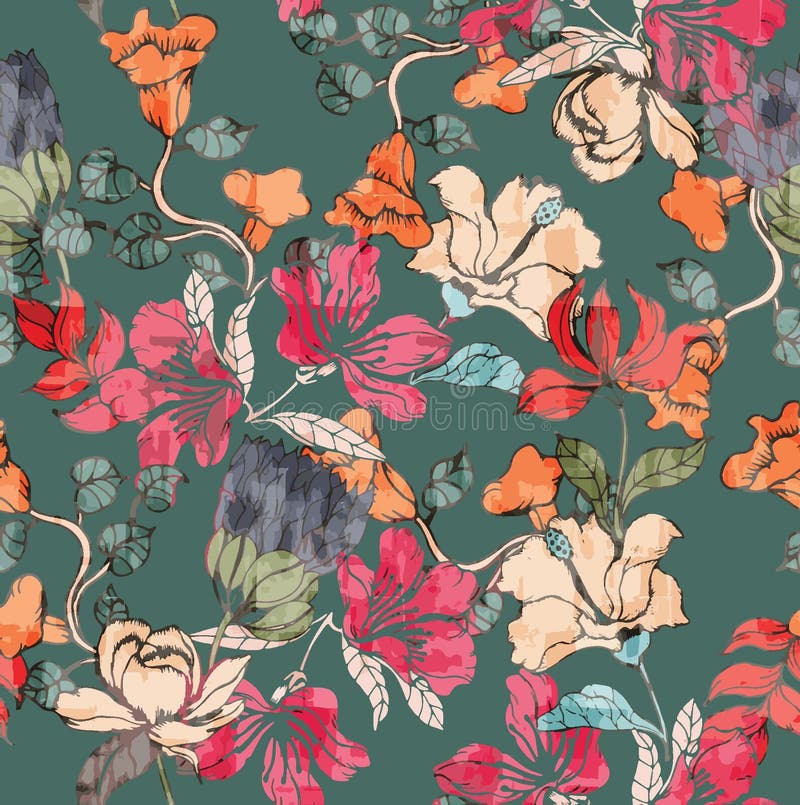 Allover Digital Printing Design Stock Illustrations – 2,386 Allover ...