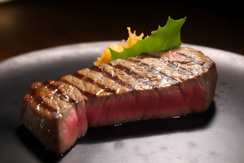 Fancy Beef Steak Dinner, Generative AI Stock Illustration ...