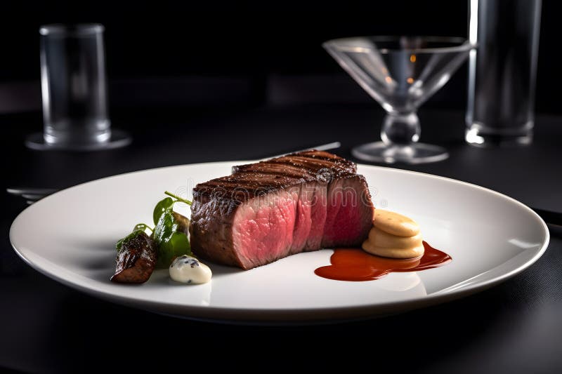 Fancy Beef Steak Dinner, Generative AI Stock Illustration ...