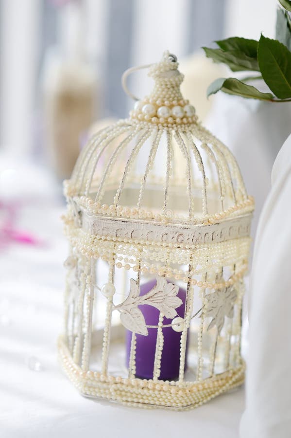 Fancy Bird Cage As a Wedding Decoration Stock Image - Image of fence ...