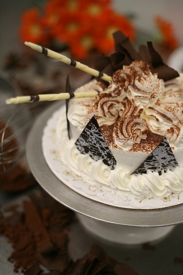 Fancy Birthday Cake Being Decorated Stock Image - Image of wedding ...