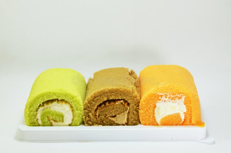Fancy cake roll on tray stock photo. Image of colorful - 55055476