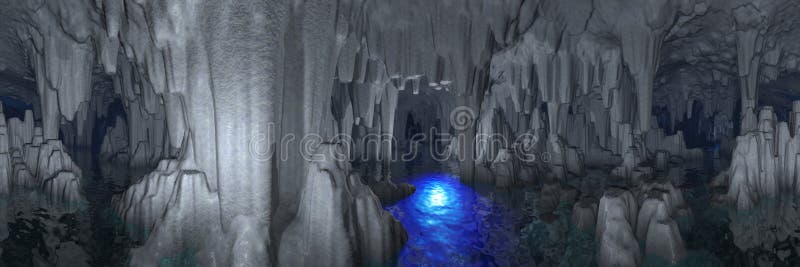 Underground river stock illustration. Illustration of blue - 52621353