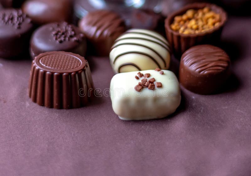 Box of fancy chocolates stock image. Image of eatable - 36053269