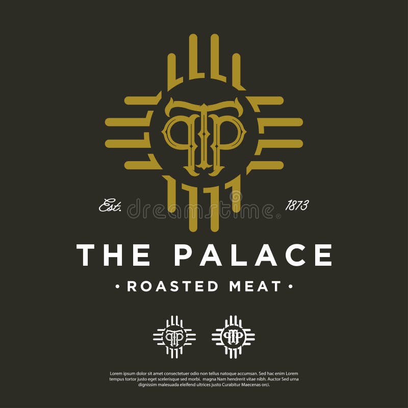 Fancy Classic Monogram Vector Logo Stock Vector - Illustration of ...