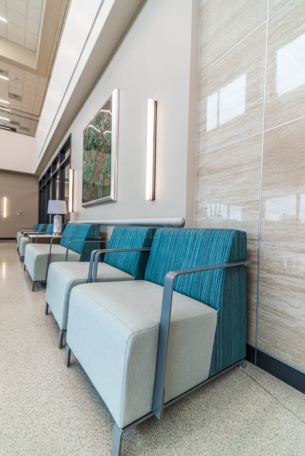 Fancy Clean Hospital Lobby Just Built Stock Image - Image of bright ...