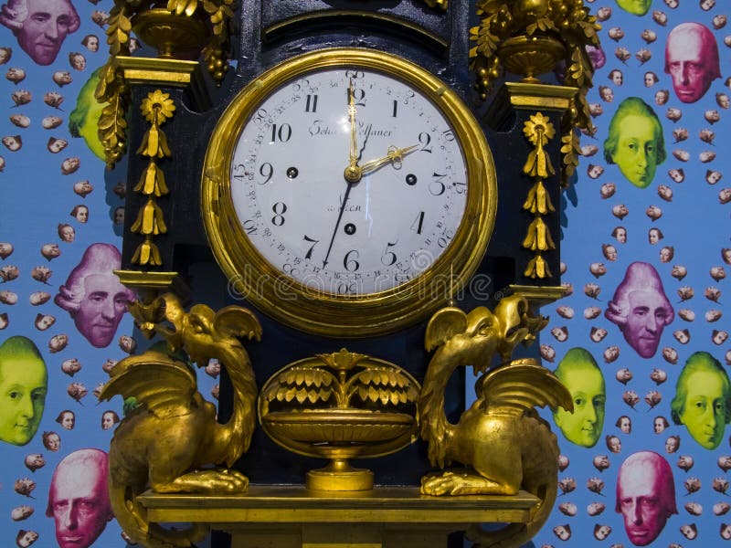 Fancy Clock in the Esterhazy Palace Editorial Photo - Image of austrian ...