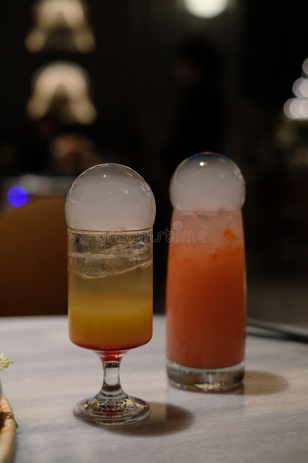 Fancy Cocktail Drink on a Glass Stock Photo - Image of fruit, mint ...