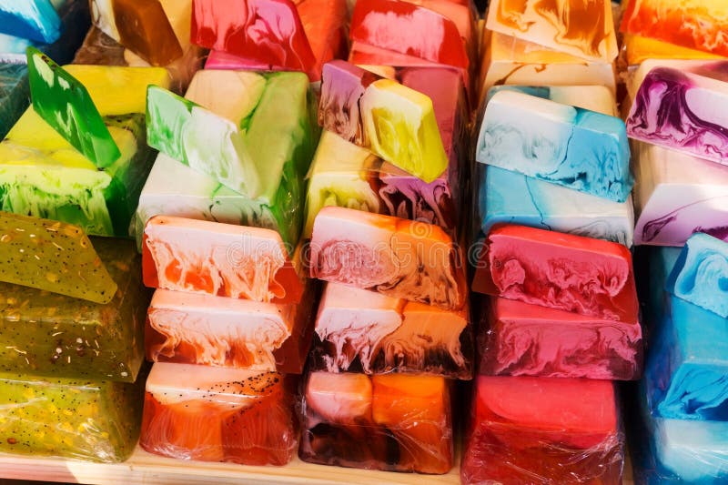 Fancy Colored Hand Made Blocks of Soap Stock Photo - Image of fancy ...