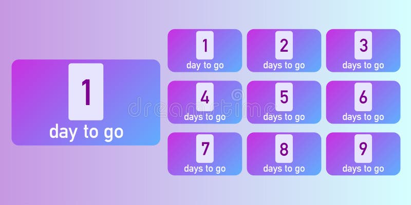 Fancy Count Down Timer with Instagram Gradient Stock Vector ...