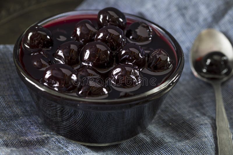 Fancy Dark Maraschino Cocktail Cherries Stock Photo - Image of berries ...