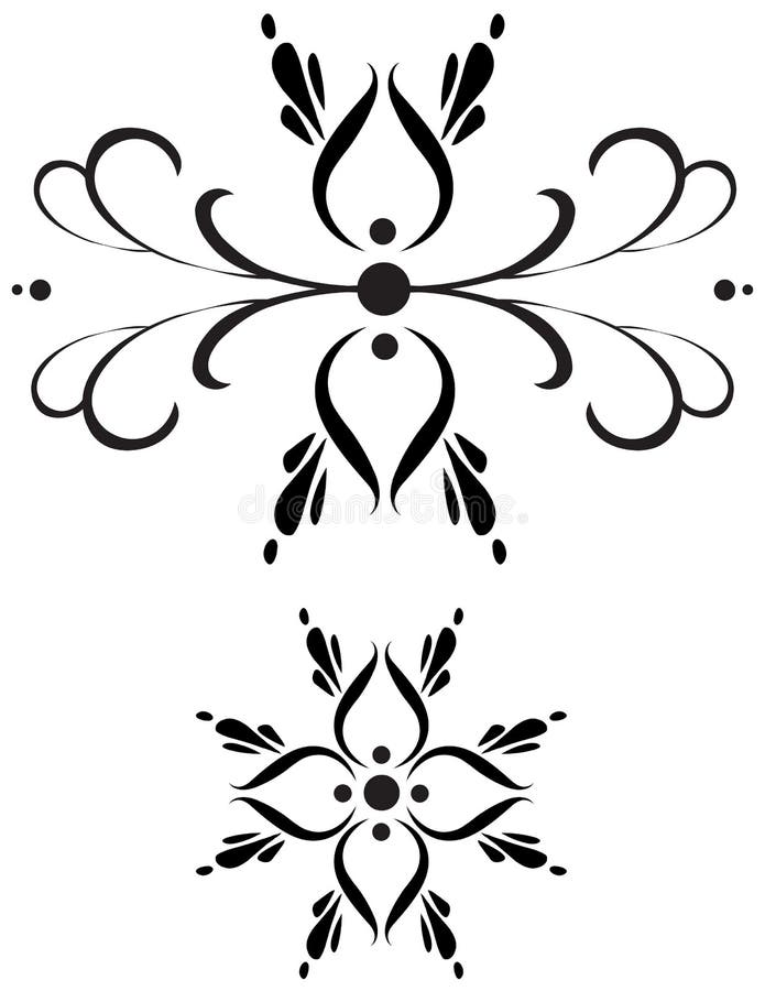 Fancy Detailed Decorations 74 Stock Vector - Illustration of foliage ...