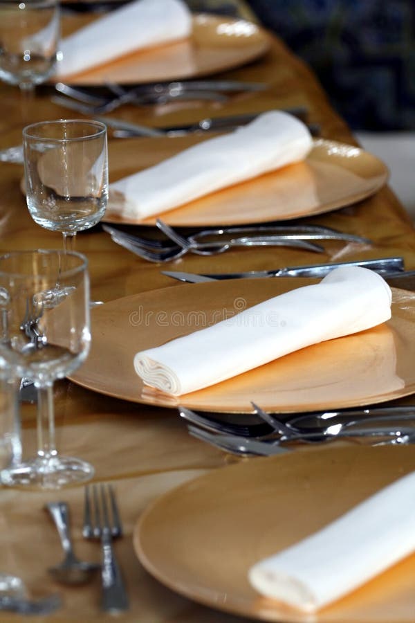 Fancy dinner set stock image. Image of fork, table, plate - 4023975