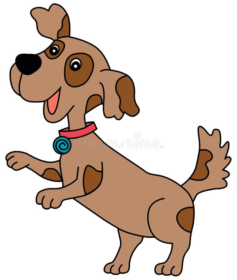 Dog Begging for Walk stock illustration. Illustration of bite - 26202136