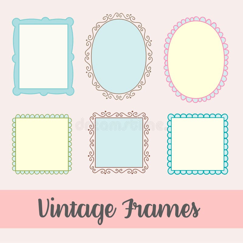 Fancy Doodle Frame Set stock vector. Illustration of formal - 100679633