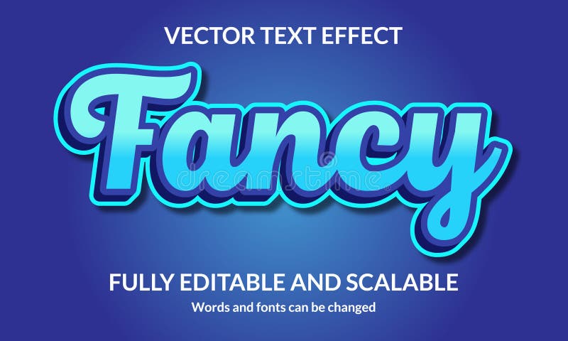 Fancy Editable 3D Text Style Effect Stock Vector - Illustration of ...