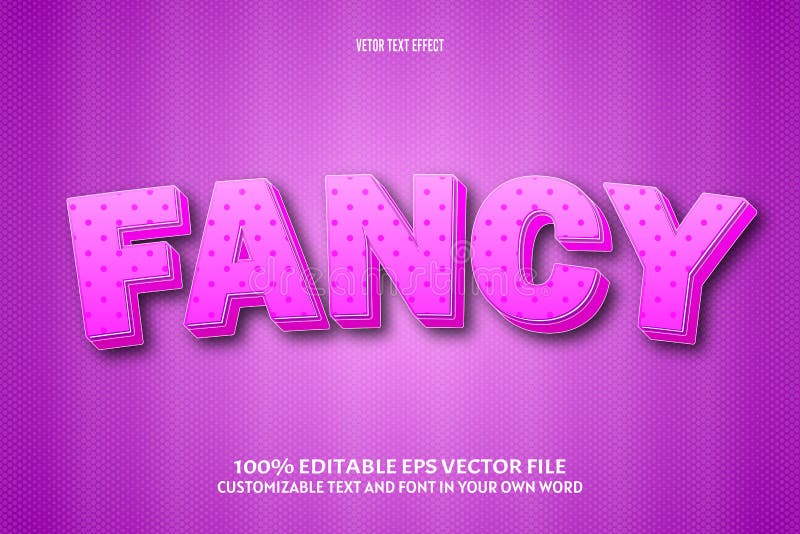 Fancy Editable Text Effect 3 Dimension Emboss Comic Style Stock Vector ...
