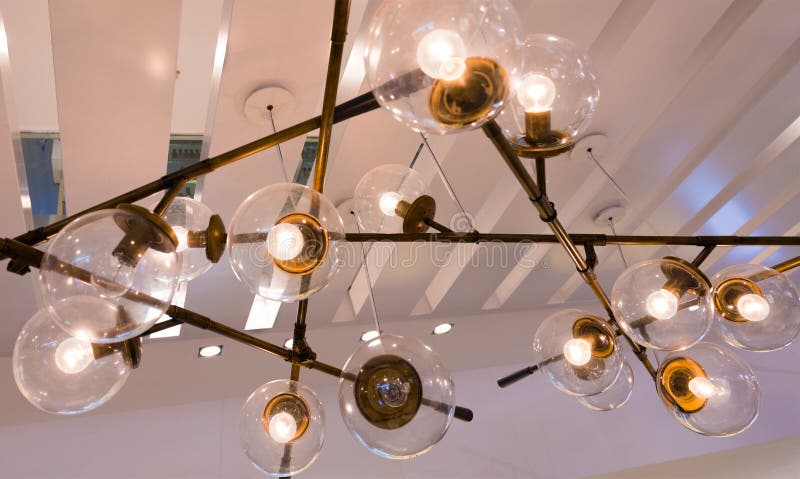 Fancy Electrical Ceiling Lamp Stock Photo - Image of light, electricity ...