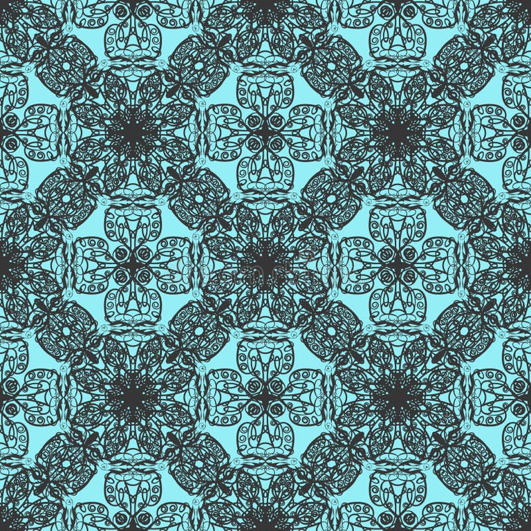 Fancy Filigree Seamless Design Stock Illustration - Illustration of ...