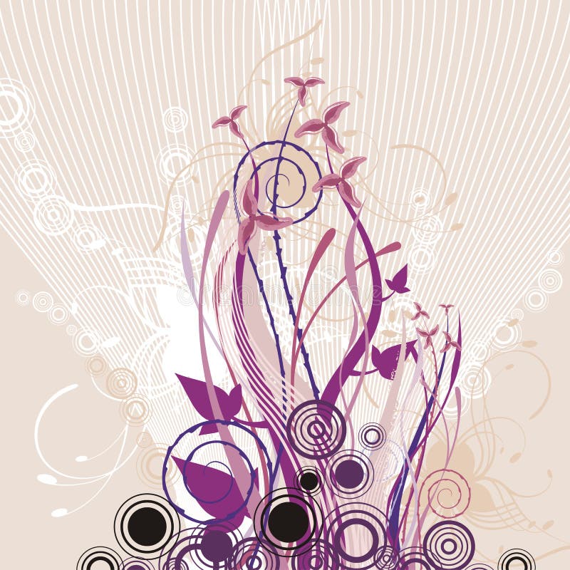 Fancy floral design stock vector. Illustration of curl - 4797560