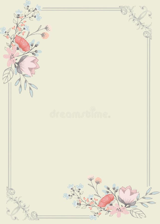 Fancy Floral Frame Background Stock Illustration - Illustration of ...