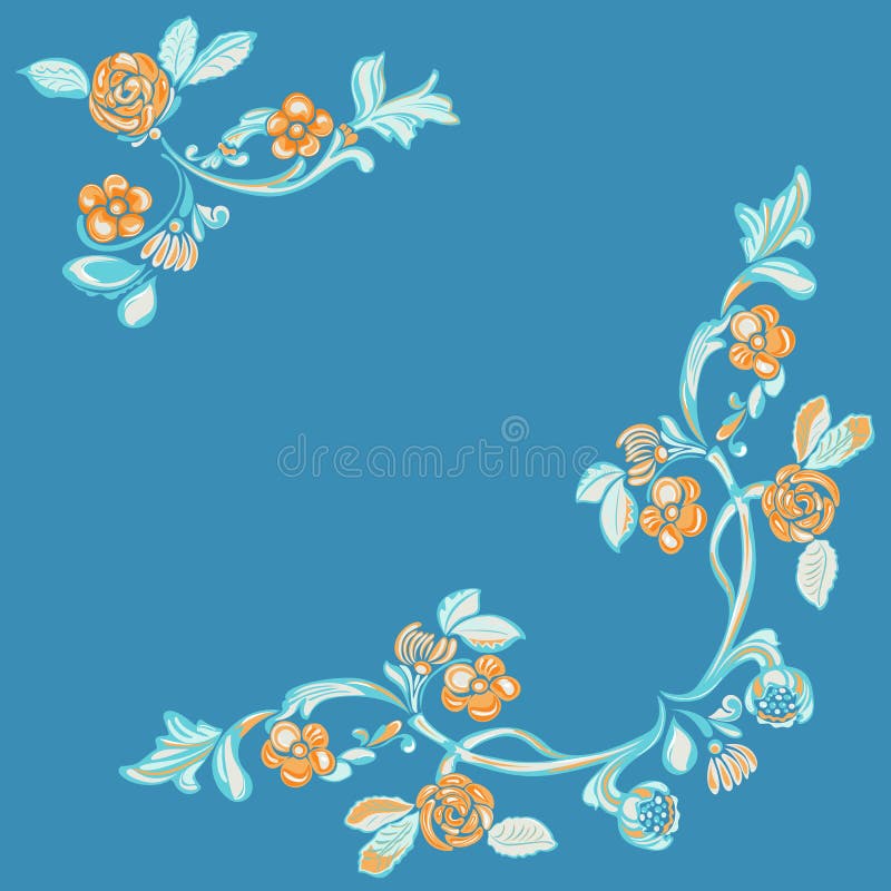 Fancy Floral Swirling Decorative Pattern Stock Vector - Illustration of ...