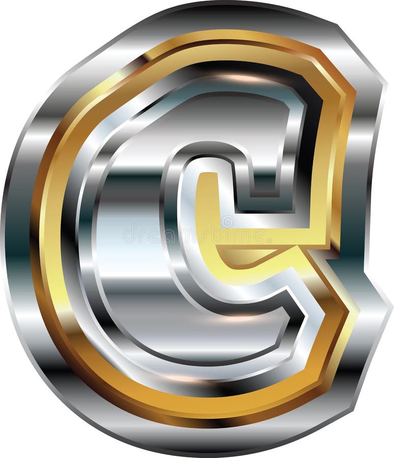 Fancy font Letter c stock vector. Illustration of alphabetic - 100614406