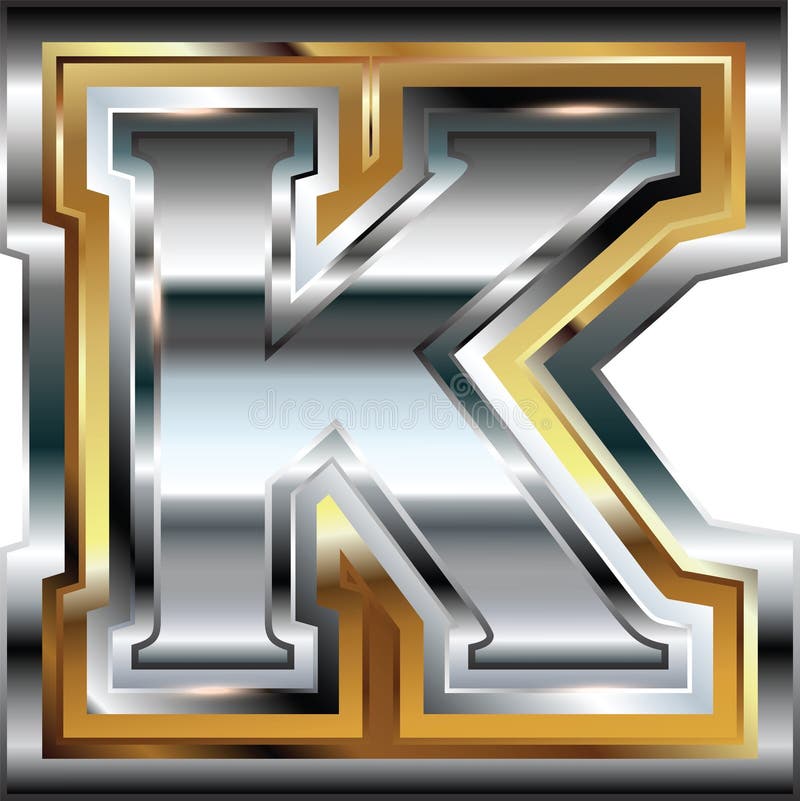 Fancy font Letter K stock vector. Illustration of bank - 100614437