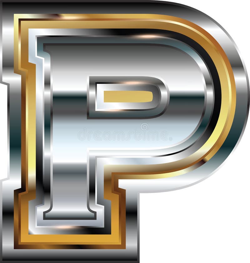 Fancy font Letter P stock vector. Illustration of capital - 100614287