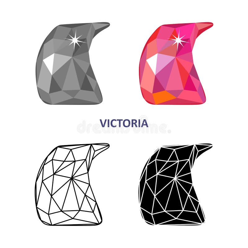 Fancy gem cut stock vector. Illustration of faceted, seriality - 84743395