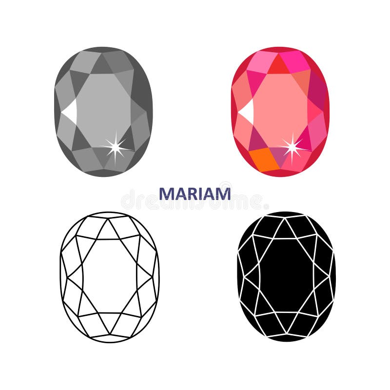 Fancy gem cut stock vector. Illustration of outline, outlined - 84762419
