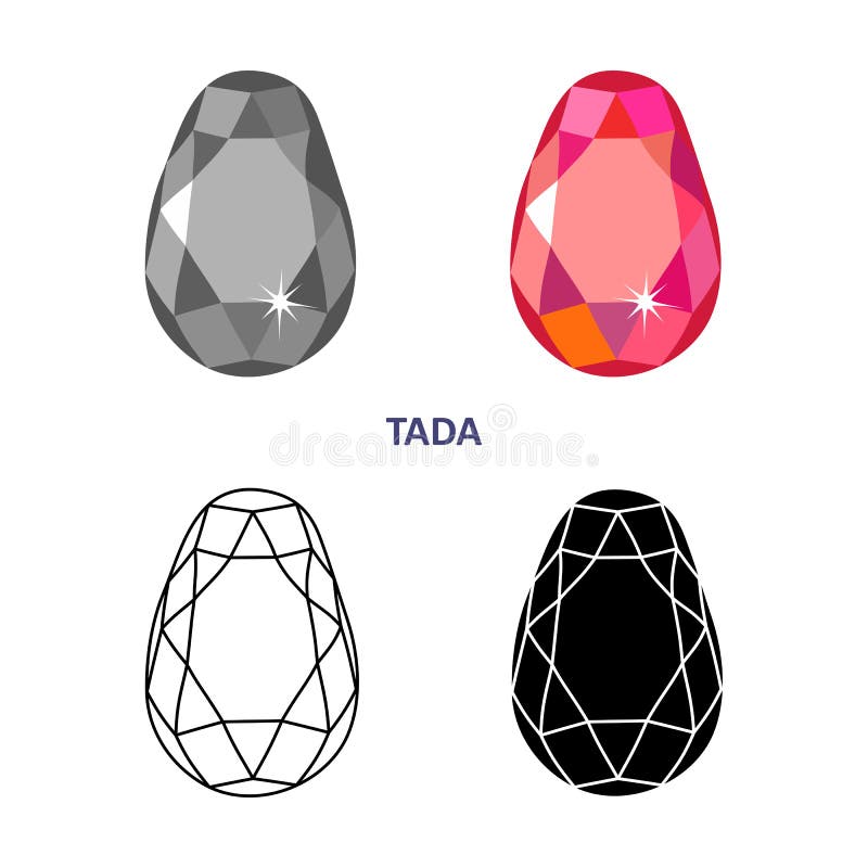 Fancy gem cut stock vector. Illustration of shape, icons - 84763845