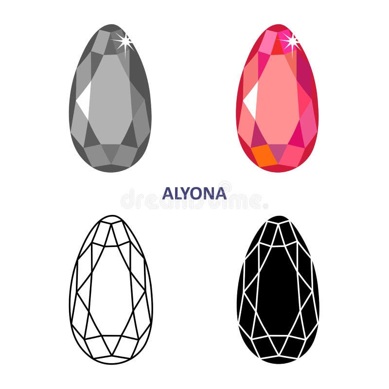 Fancy gem cut stock vector. Illustration of mineral, book - 84744516