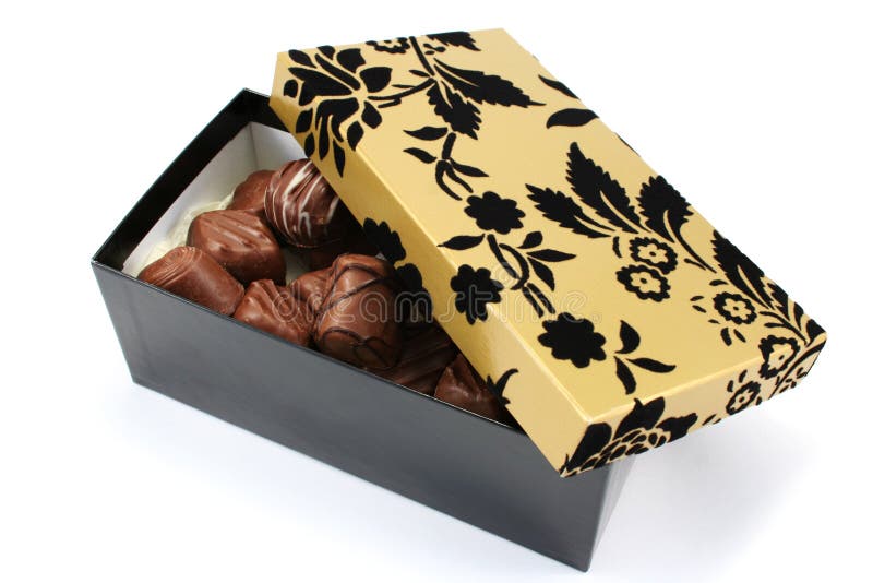 Fancy Gift Box and Chocolates Stock Image - Image of christmas ...