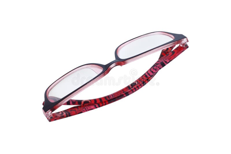 Fancy Glasses Isolated on White Stock Image - Image of black, closeup ...