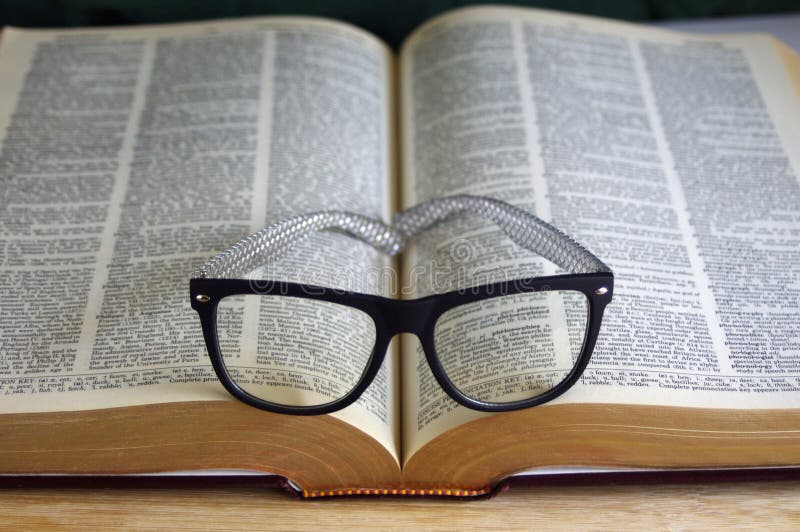 Fancy glasses stock photo. Image of book, education, open - 72554520