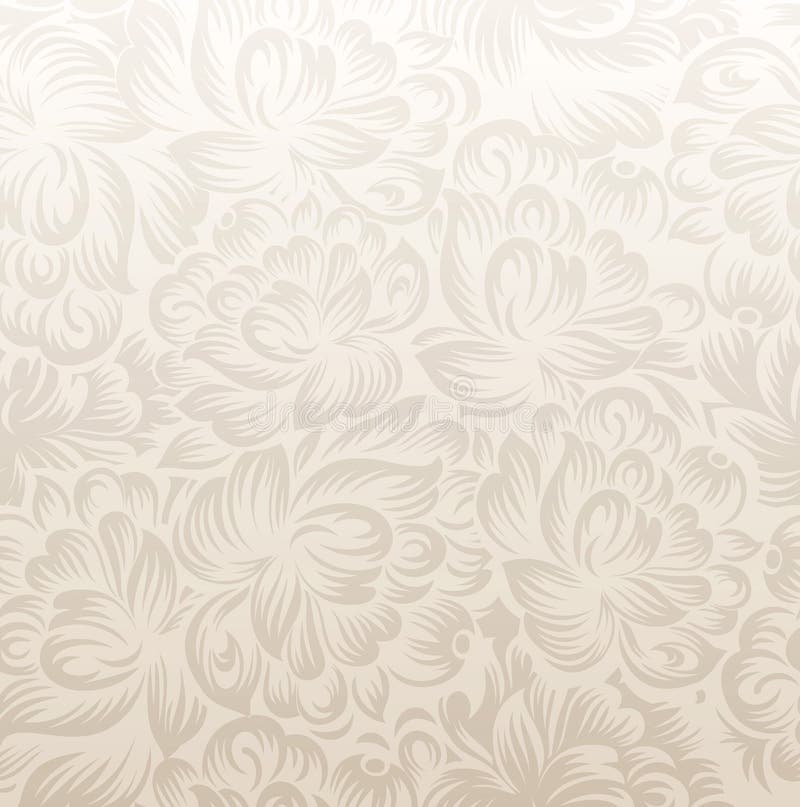 Fancy Golden Floral Background Stock Vector - Illustration of seamless ...