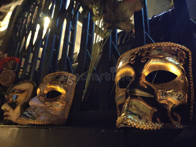 Golden mask stock image. Image of mask, golden, halloween - 135567395