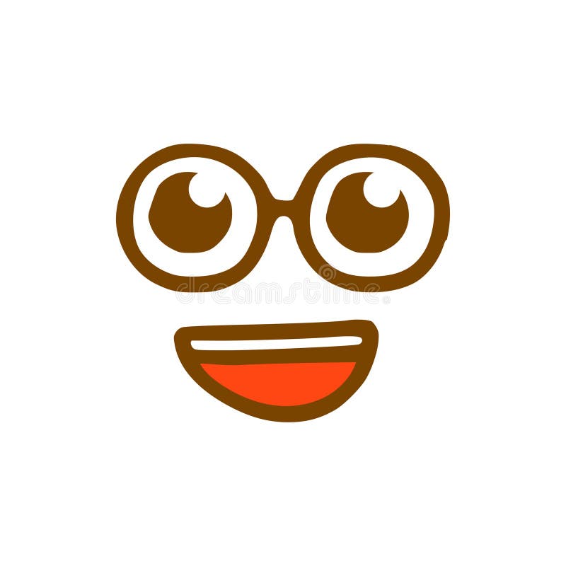 Fancy Emoticon in Doodle Style Stock Vector - Illustration of hand ...