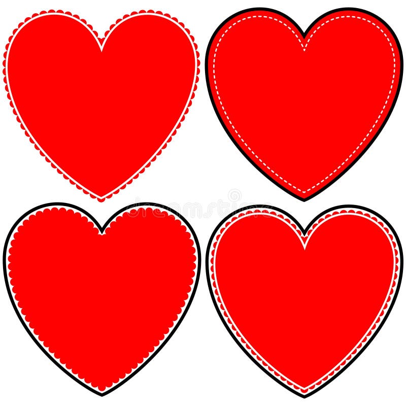 Fancy Red Heart Illustration Stock Illustration - Illustration of ...