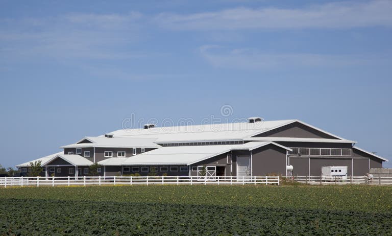 Fancy Horse Barn stock photo. Image of horizontal, blue - 10349226