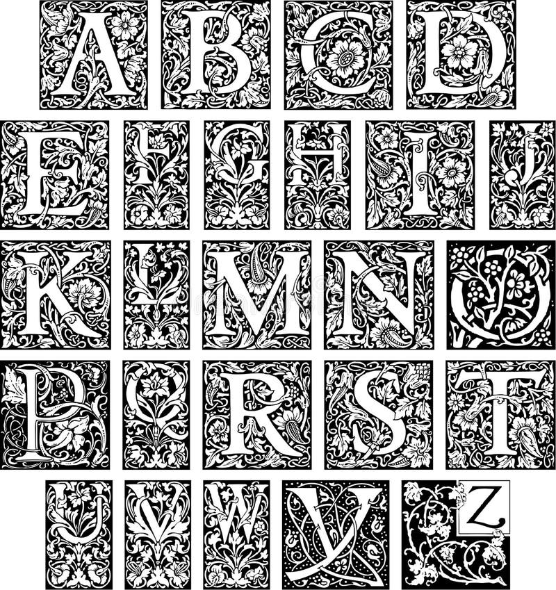 Fancy Initial Alphabet stock vector. Illustration of decoration - 23316680