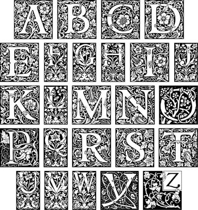 Fancy Initial Alphabet stock vector. Illustration of decoration - 23316680