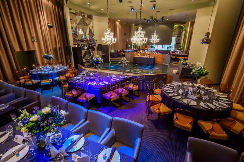 Fancy interior restaurant stock photo. Image of empty - 69397172