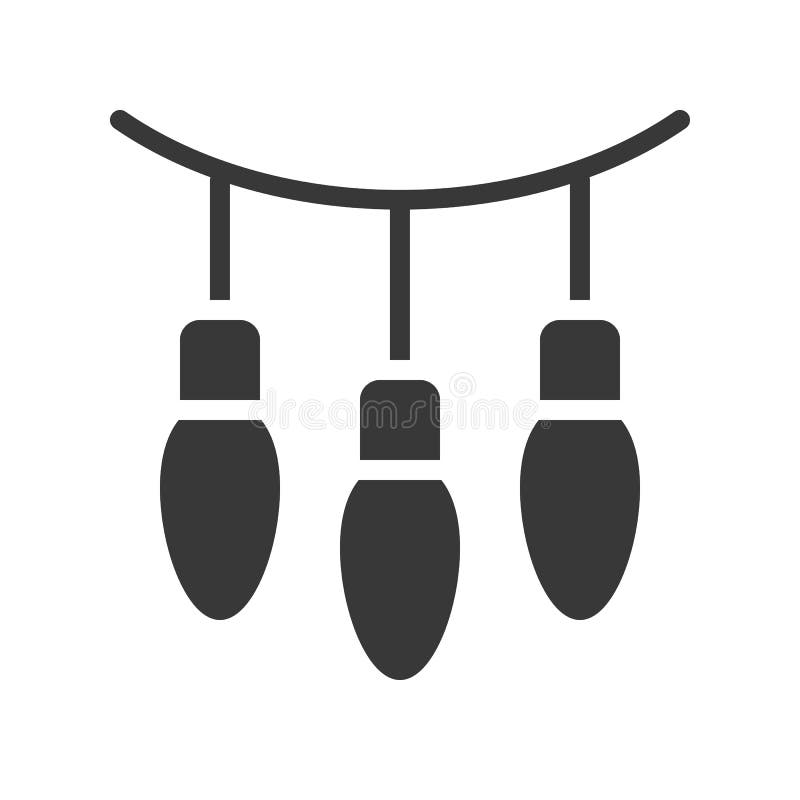 Fancy Light Bulb, Merry Christmas Filled Icon Set Stock Vector ...