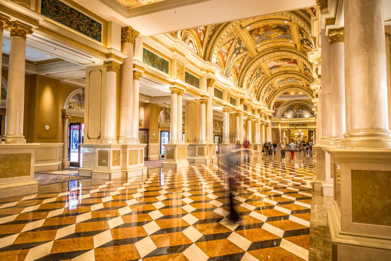Fancy Luxurious Lobby Balcony at Venetian Las Vegas Editorial Image ...