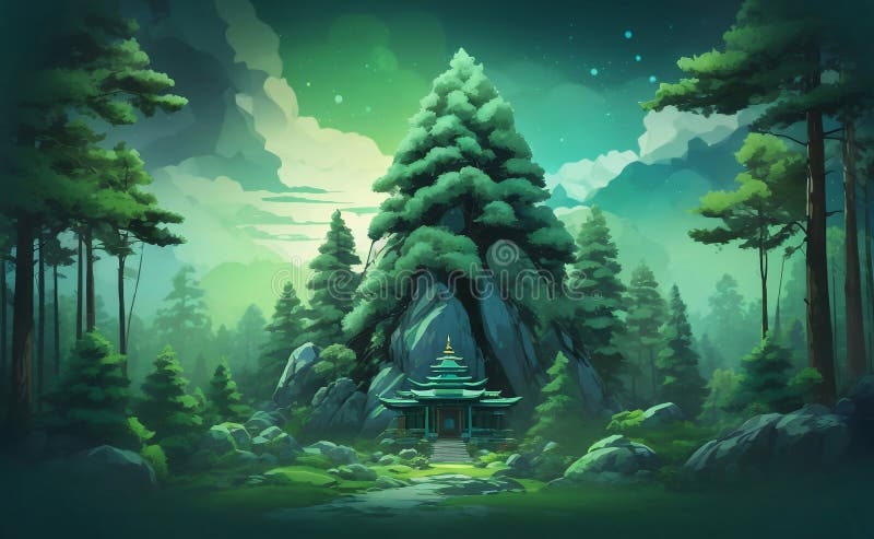 A Fancy Magical Beautiful Nature, Generative AI Illustration Stock ...