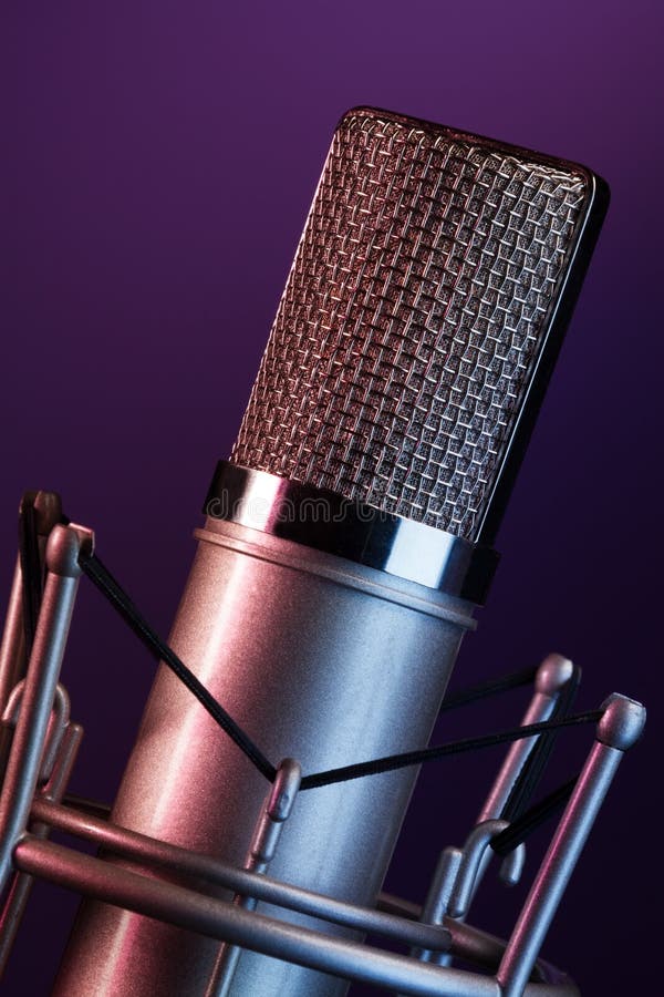 Fancy mic on the stage stock photo. Image of sound, music - 26979670