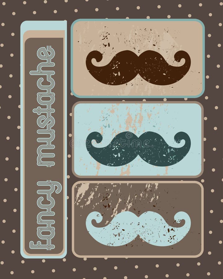 Seamless Glasses and Mustache Pattern Stock Vector - Illustration of ...
